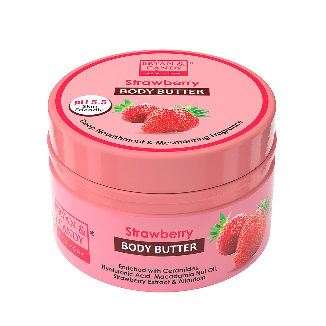 Buy Strawberry Body Butter Online in India | Bryan & Candy – BRYAN & CANDY